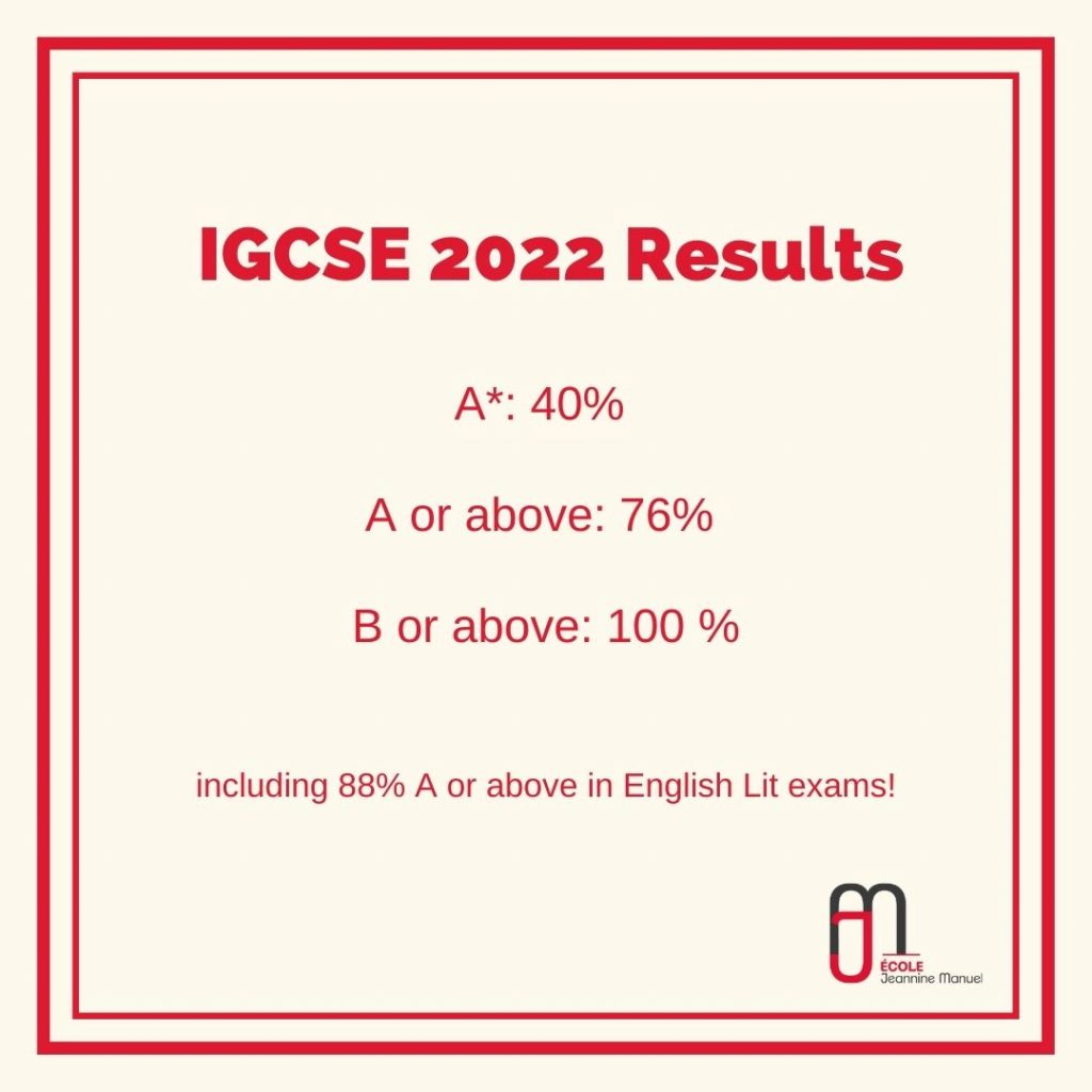 Exceptional Igcse Results Jeannine Manuel School